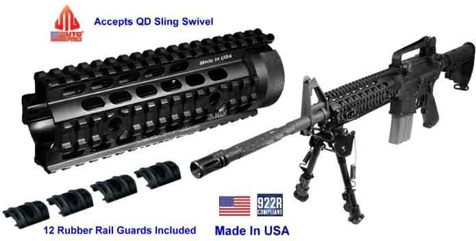 UTG M4 AR15 Free Floating Quad Rail System | UTG PRO M4|AR15 Carbine 7 ...